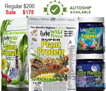 Raw, vegan, organic, wildcrafted supplements