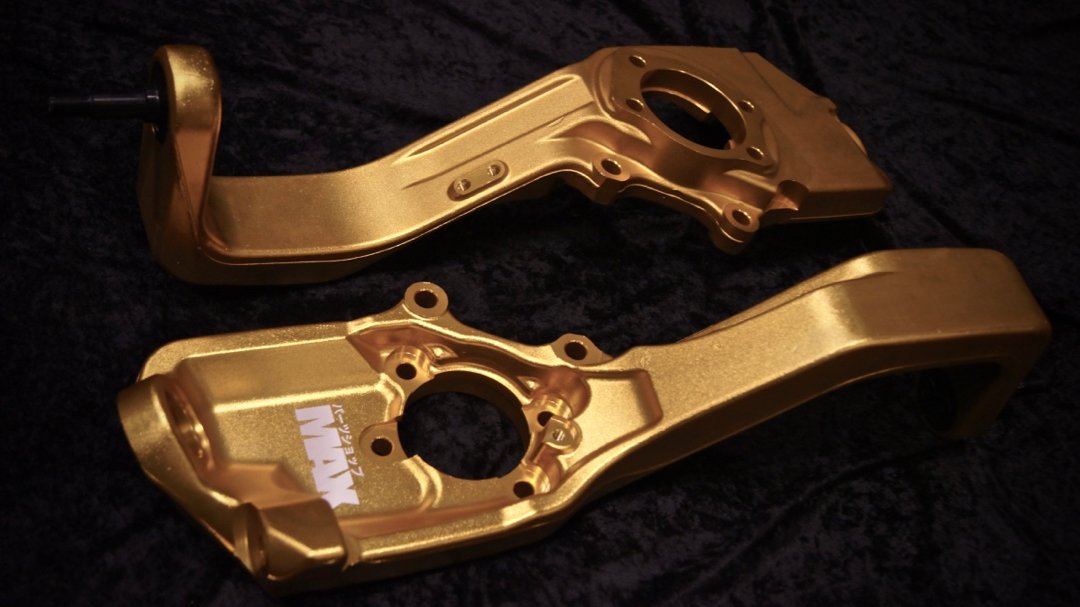 Forged aluminum Super Angle, Roll Center, Drop Knuckles for Z33 G35