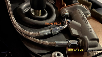 C5 Corvette BASE Inline Hand Brake Lines and Fittings set w/ ABS delete