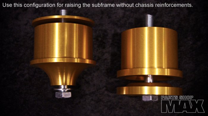 E46 SubFrame Riser solid bushing replacement set