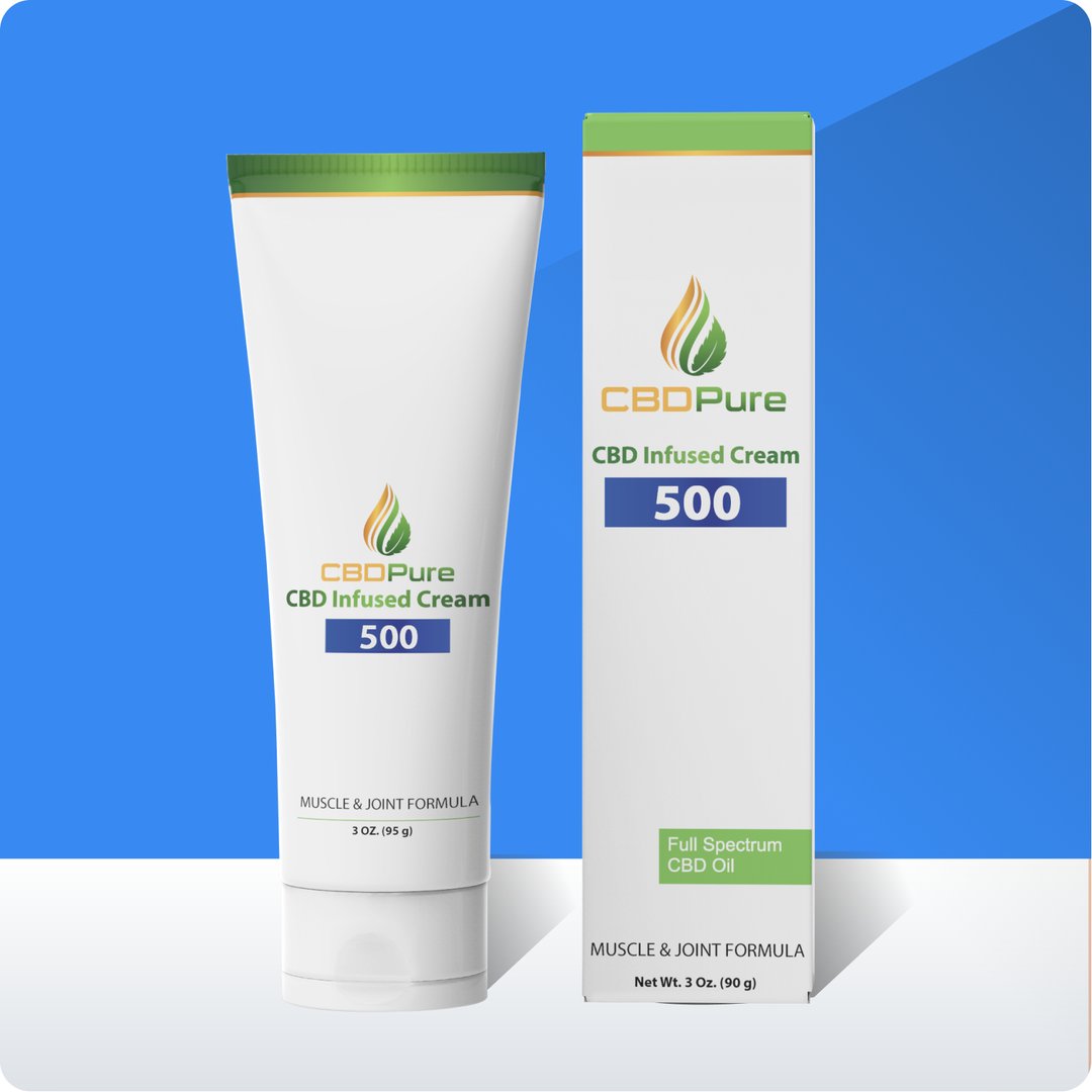 CBD Topical Cream | 500 mg CBD Cream For Muscle Pain | CBDPure