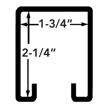 Post Frame Accessories – Square Track – 10 FT Face-Mount/Galv Cover