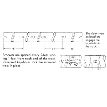 Post Frame Accessories - Round Track - 10FT Keyhole Track