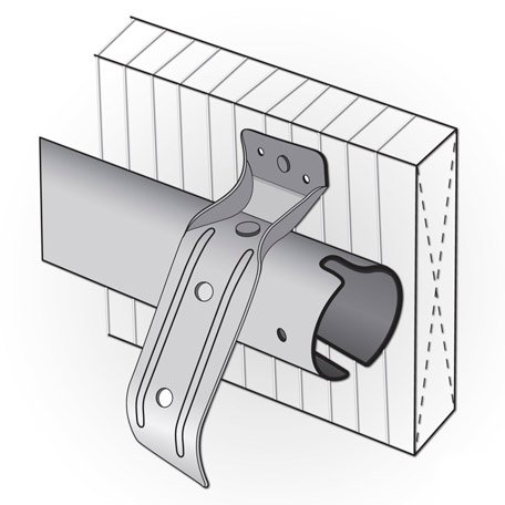 Post Frame Accessories - Round Track - Long Face Mount Bracket
