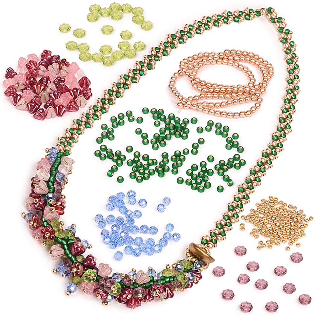 Spring Splendor Flower Fringe Necklace Tutorial