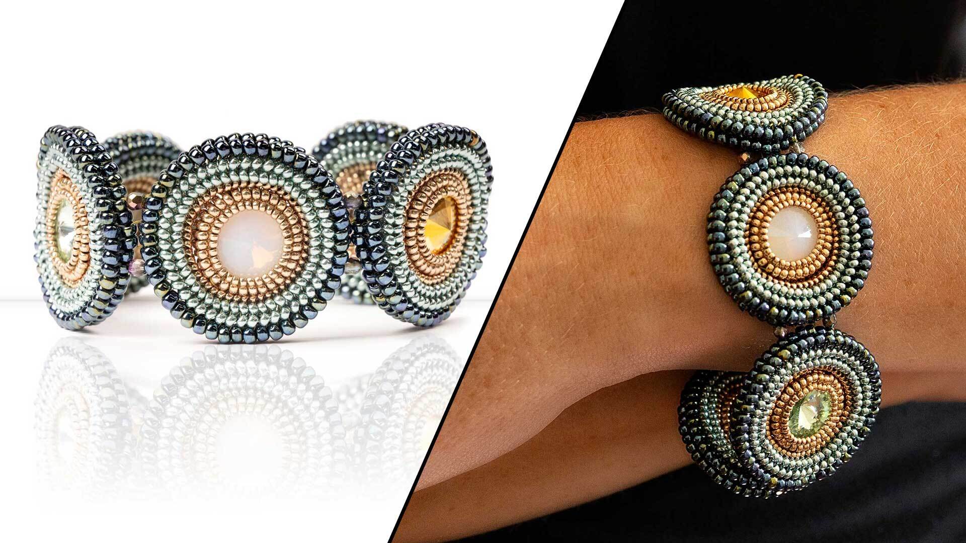 Drama Queen Herringbone Bezel Bracelet Tutorial | PotomacBeads