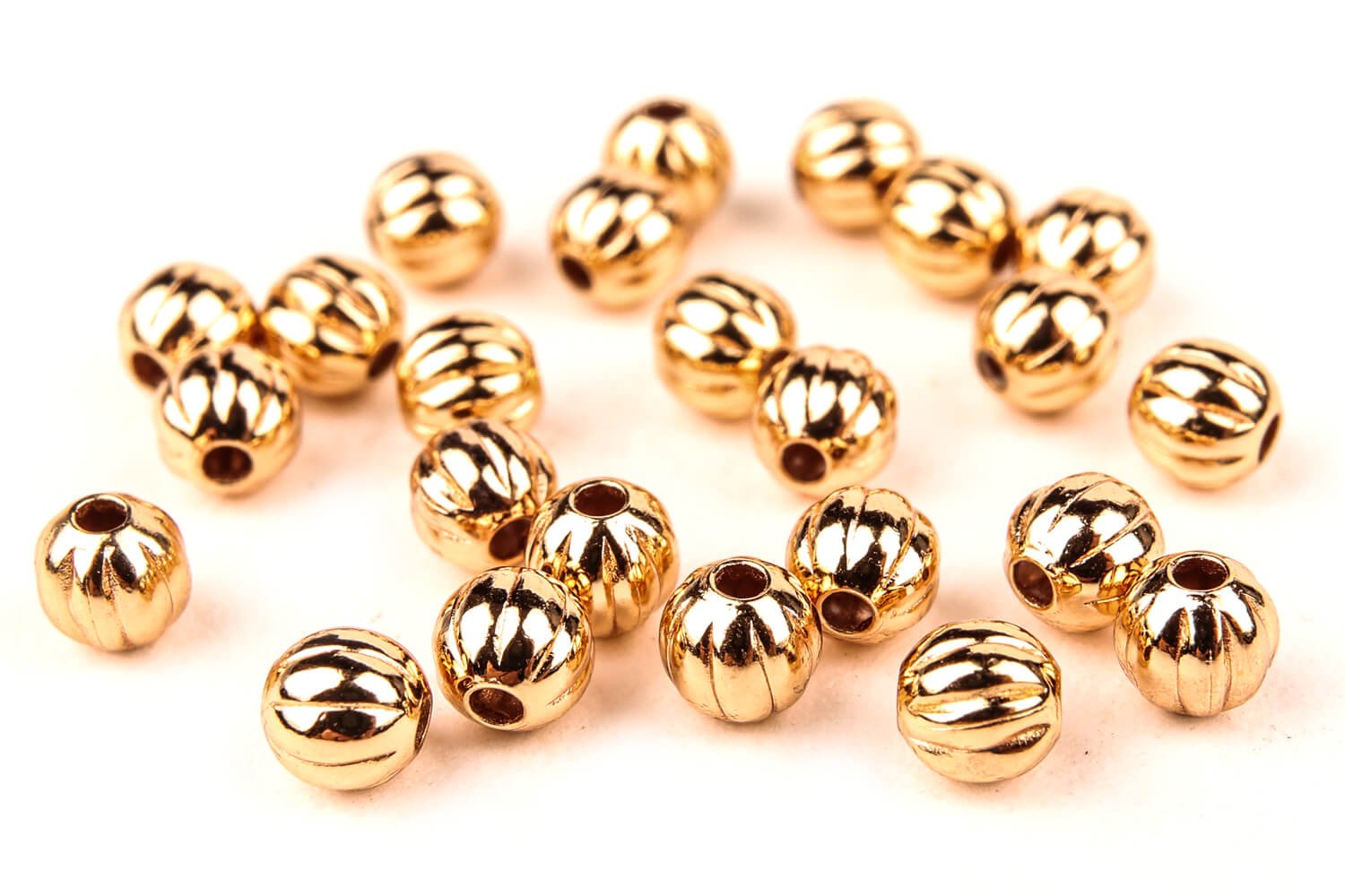 Rose Gold Corrugated Beads | DIY Jewelry Making Essentials
