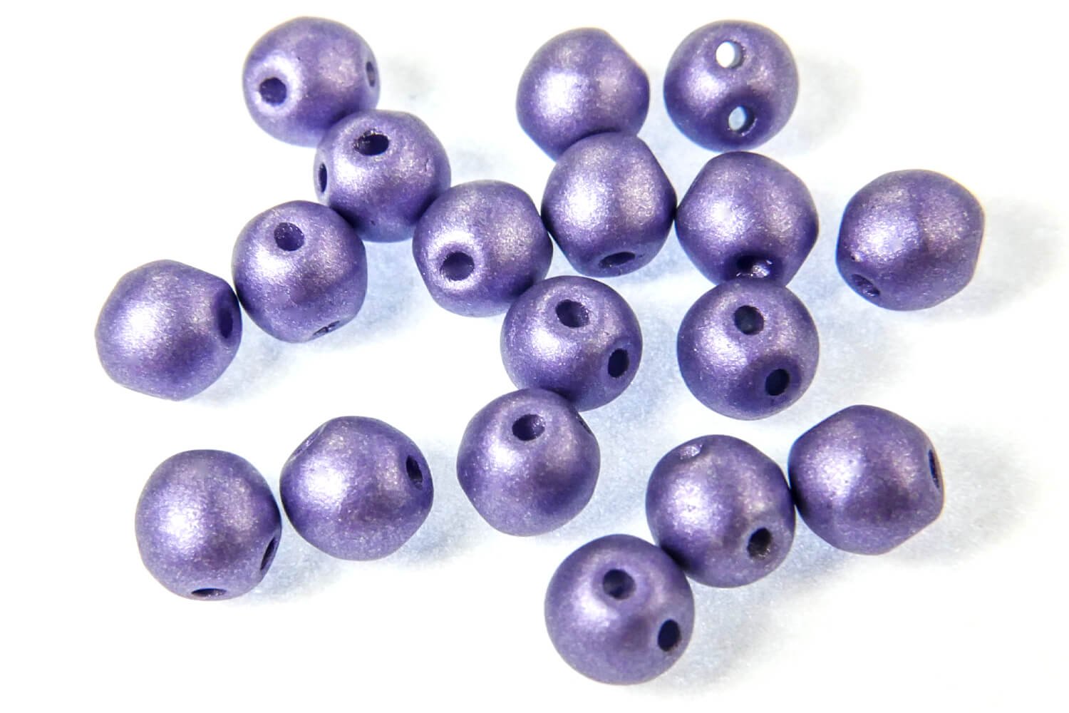 RounDuo Mini Beads - Metallic Violet 4mm