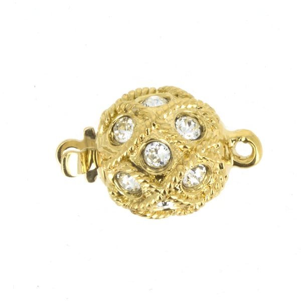 Netted Pearl Box Push Clasp