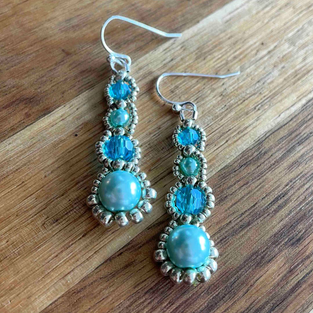 Bezeled Bubble Earrings Tutorial | PotomacBeads