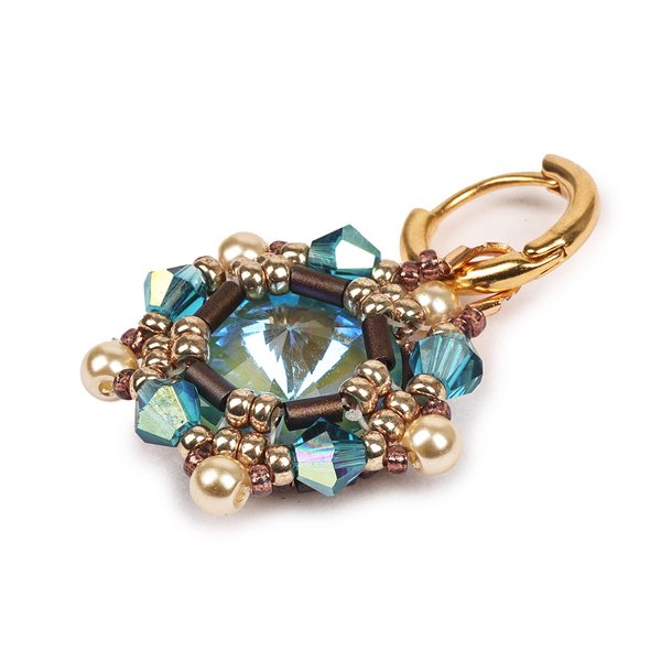 Crystal Quin Bezel Earring Tutorial