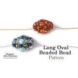 Stunning Long Oval Beaded Bead Pattern | Potomac Beads