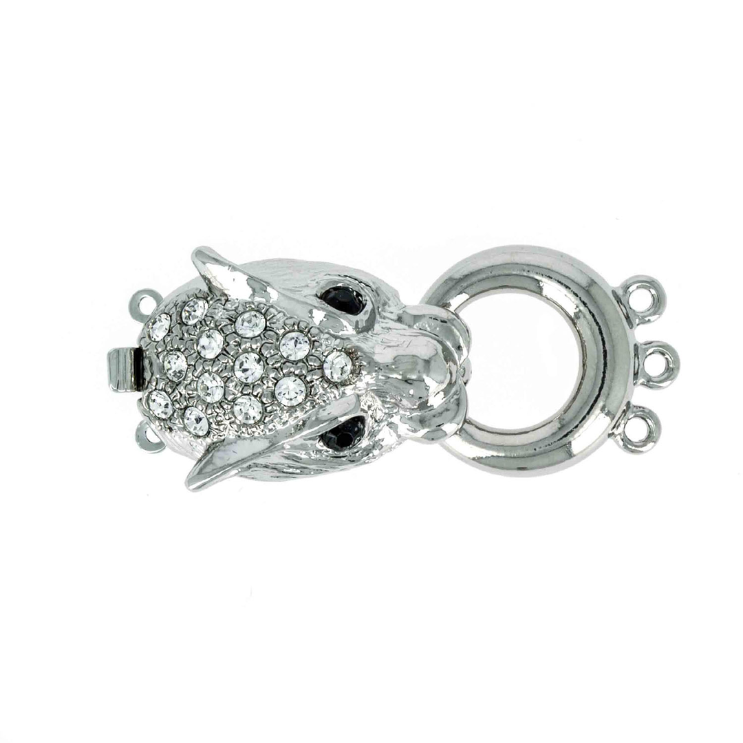 Luxury Dragon Box Push Clasp with Swarovski Crystals | Potomac Beads