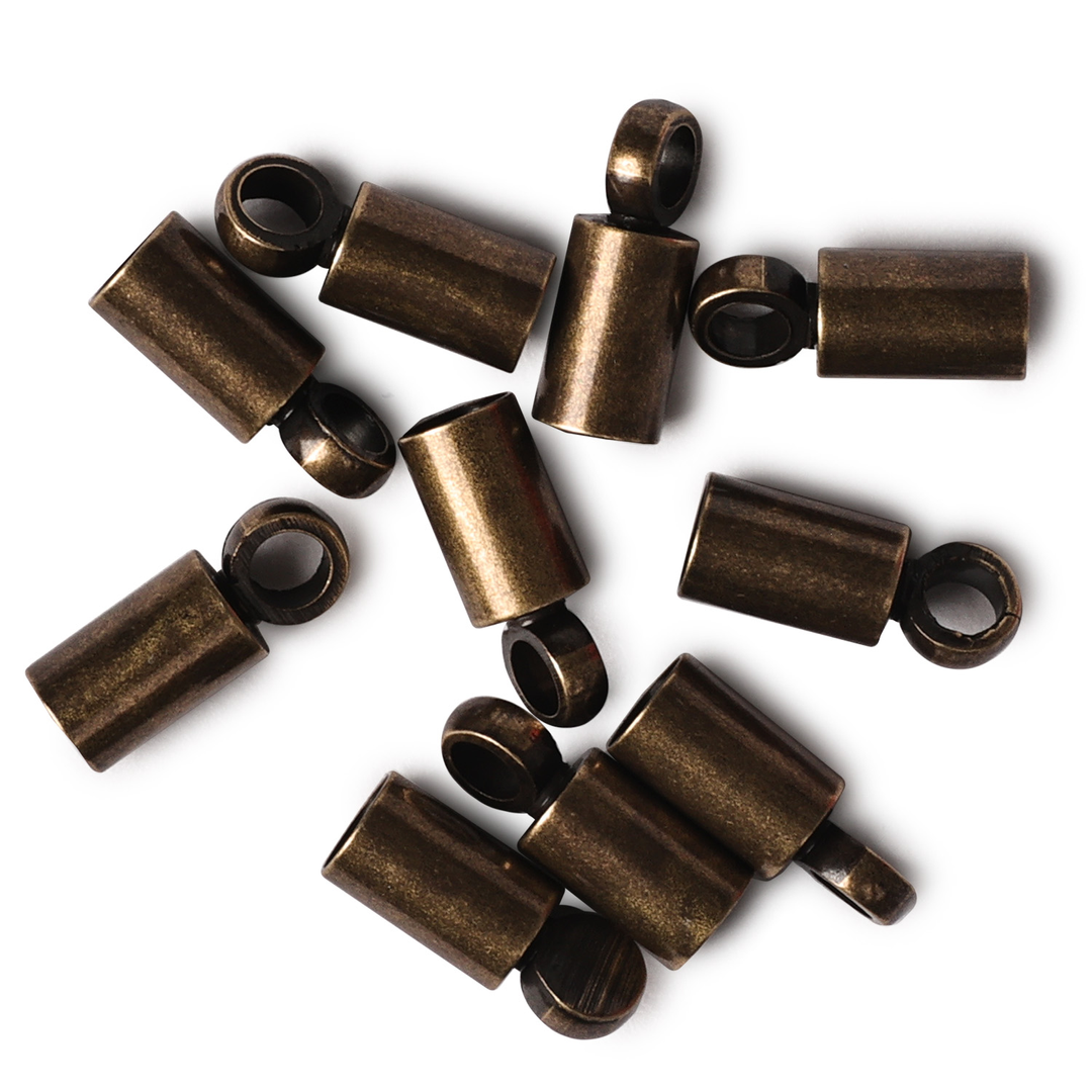 Premium Antique Brass End Caps 3.5x8mm | Potomac Beads