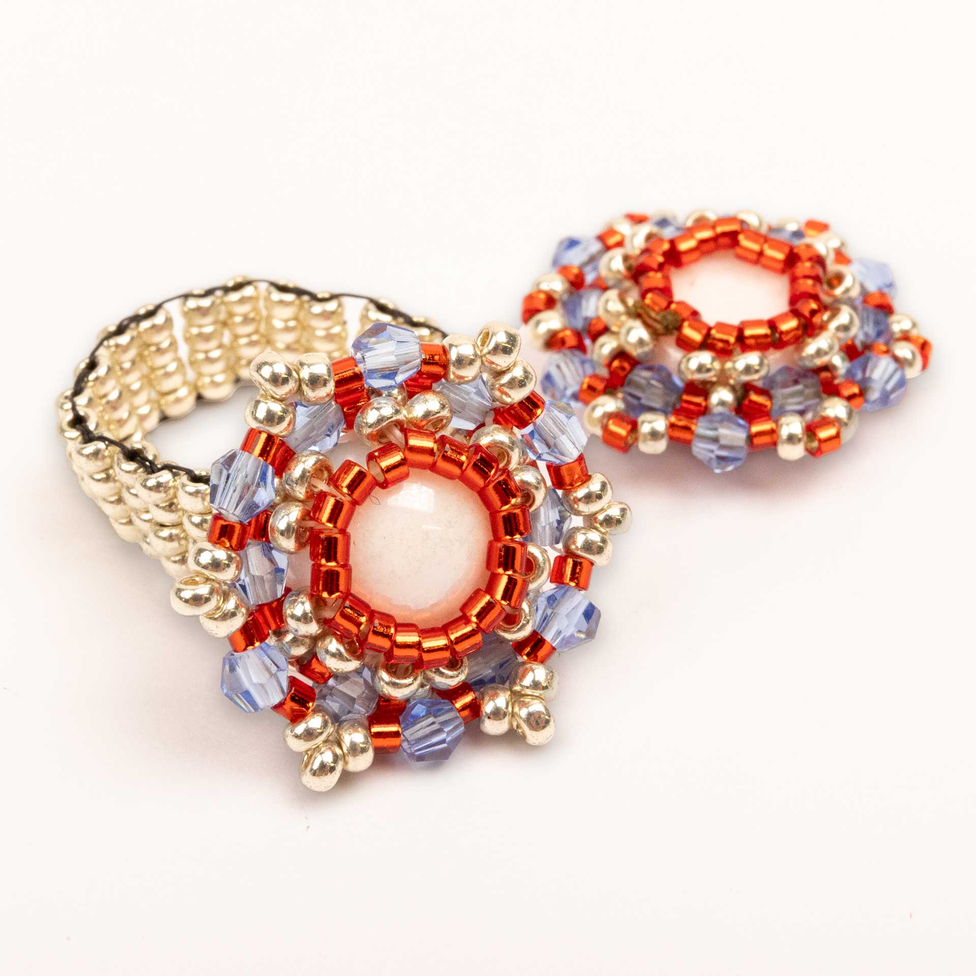 Patriotic Net Ring Tutorial | PotomacBeads