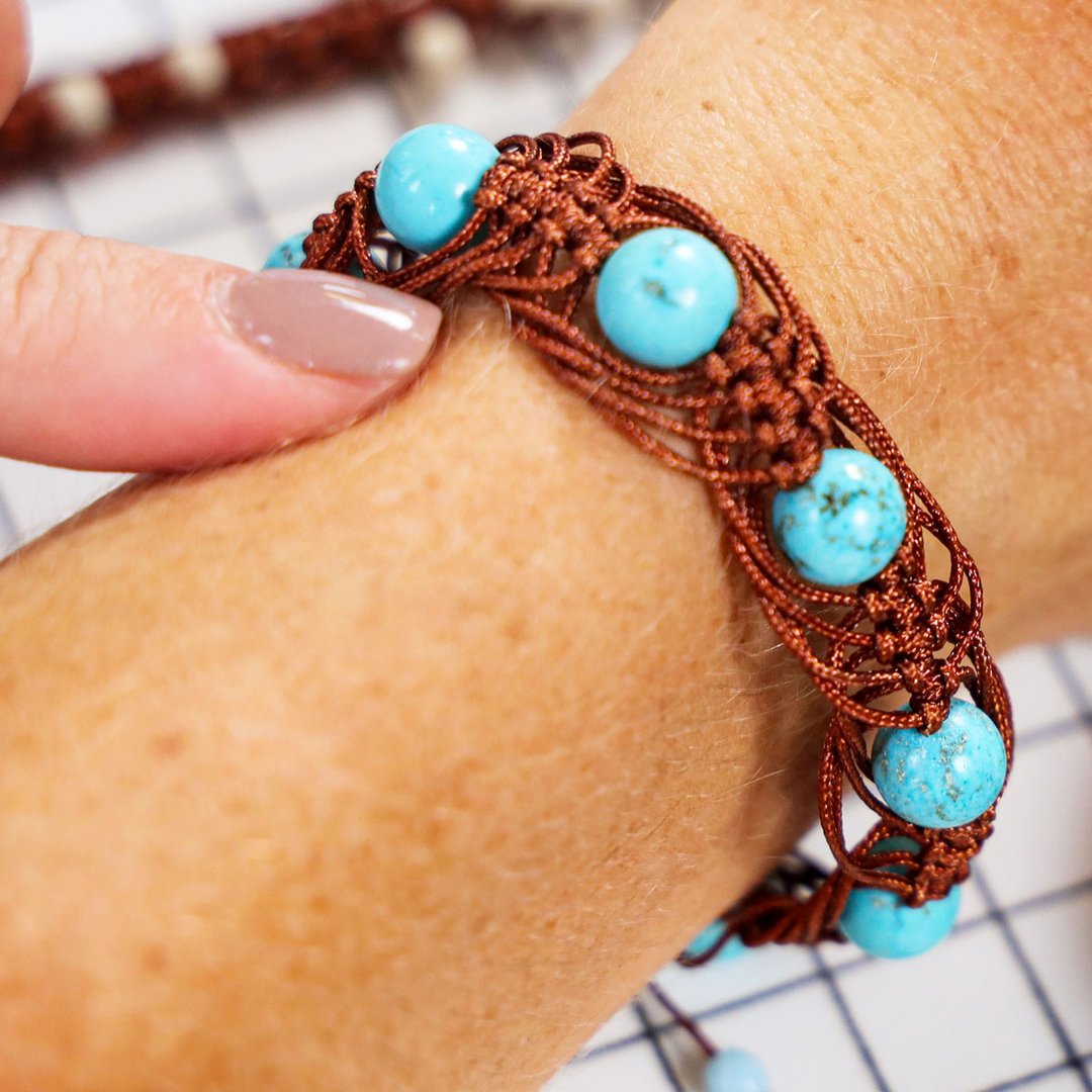 Herringbone Knotted Macrame Bracelet Tutorial | PotomacBeads