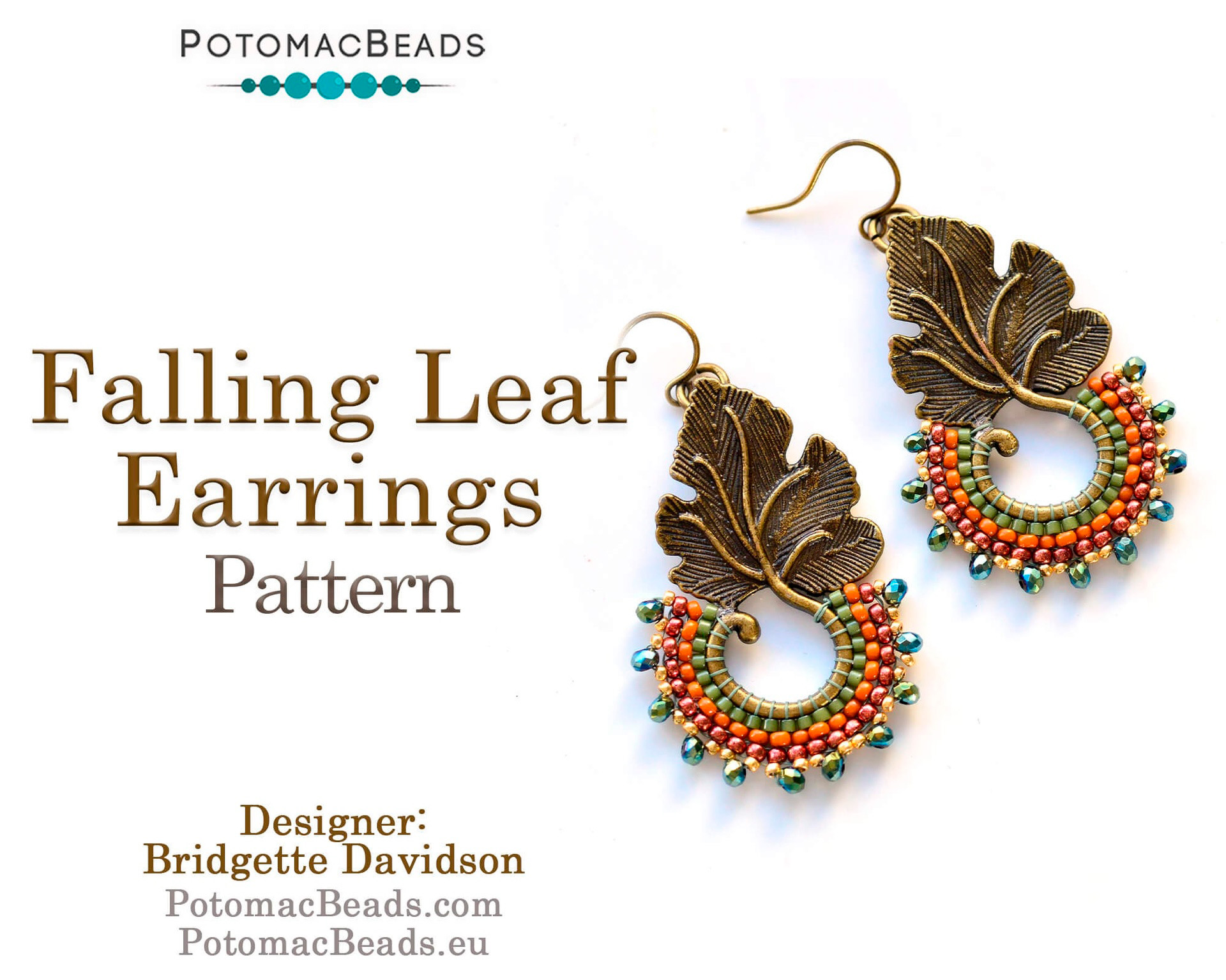 Falling Leaf Earrings Tutorial | PotomacBeads