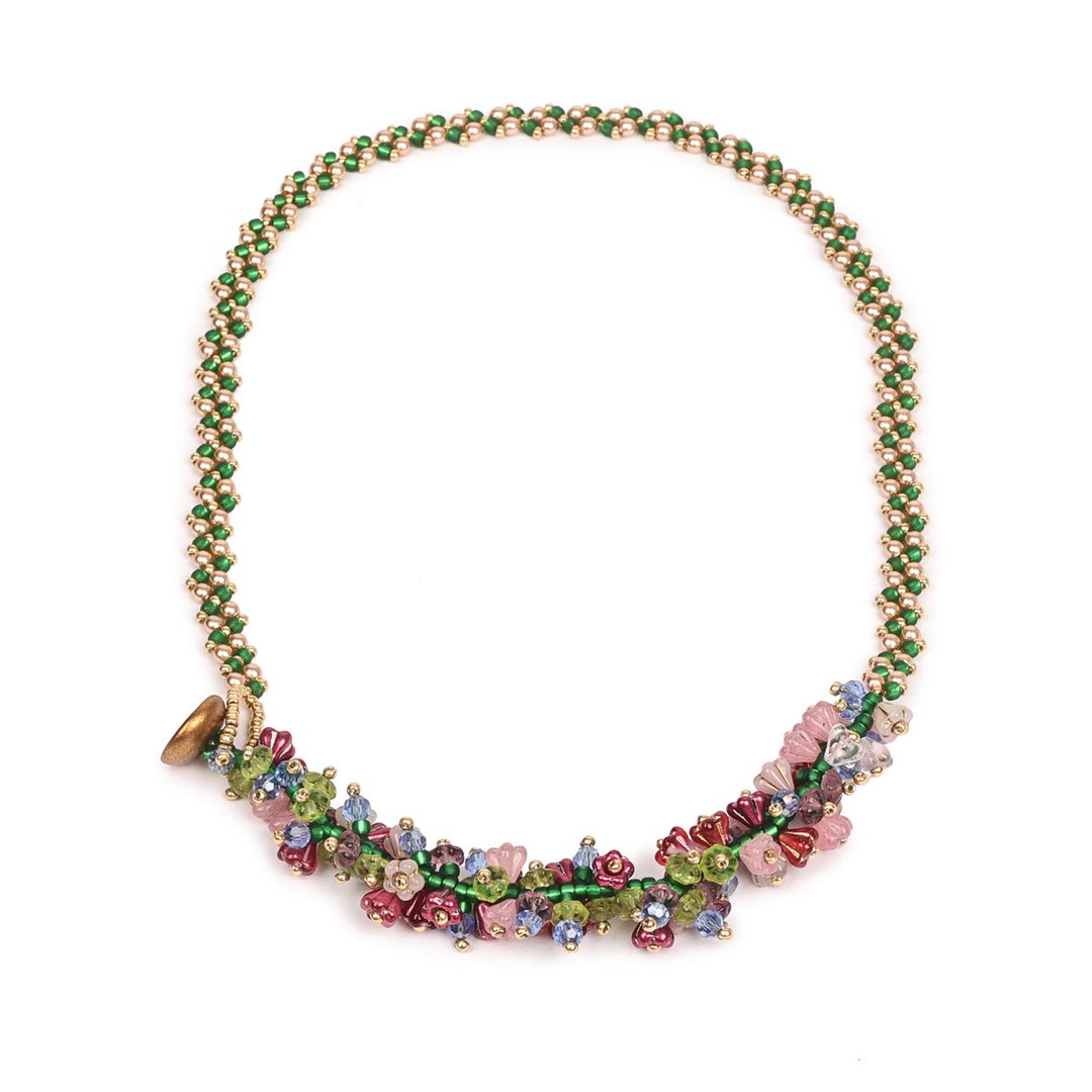 Spring Splendor Flower Fringe Necklace Tutorial