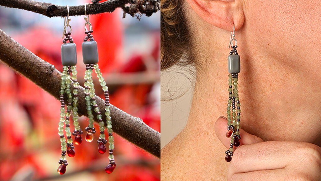 Simple Fringe Earrings Tutorial | PotomacBeads