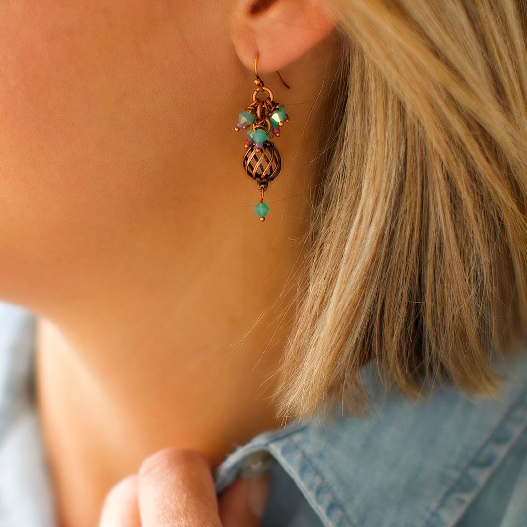 Wind Chime Cluster Earrings Tutorial | PotomacBeads