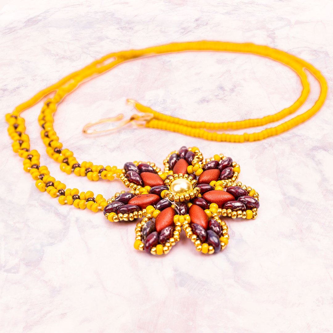 Starflower Necklace Tutorial | PotomacBeads