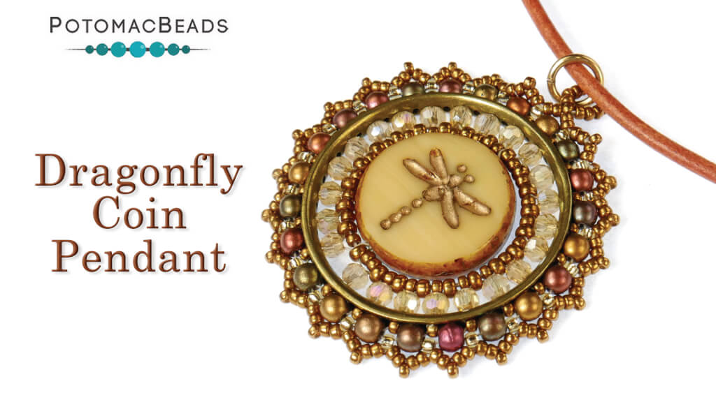 Dragonfly Coin Pendant Tutorial | PotomacBeads