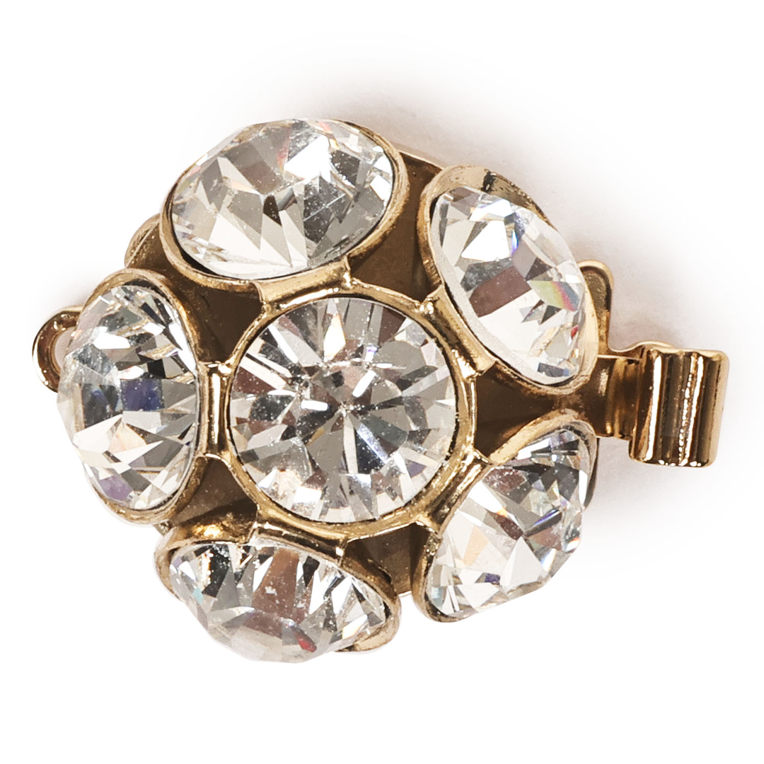 Claspgarten Star Cluster Box Push Clasp with Swarovski Crystals | 15mm