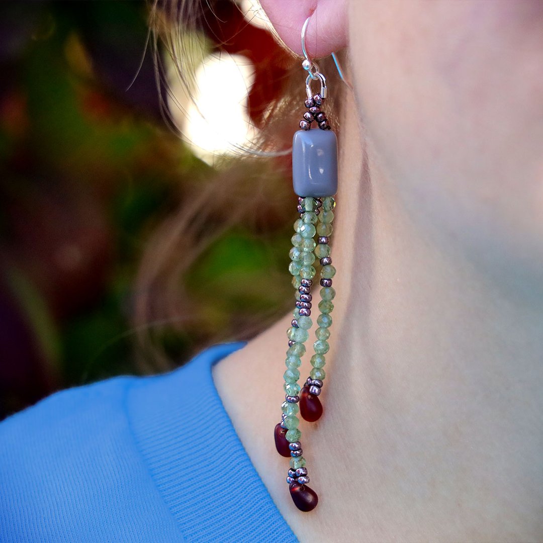 Simple Fringe Earrings Tutorial | PotomacBeads