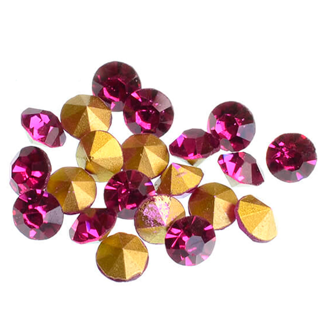 Stunning Potomac Crystal Chatons - Fuchsia 5.4mm | Potomac Beads