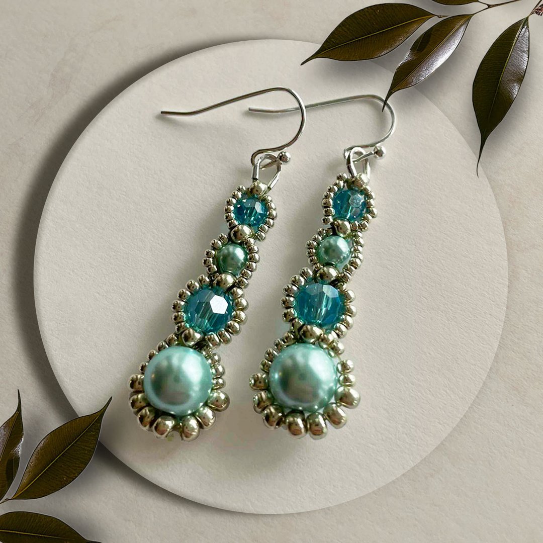 Bezeled Bubble Earrings Tutorial | PotomacBeads