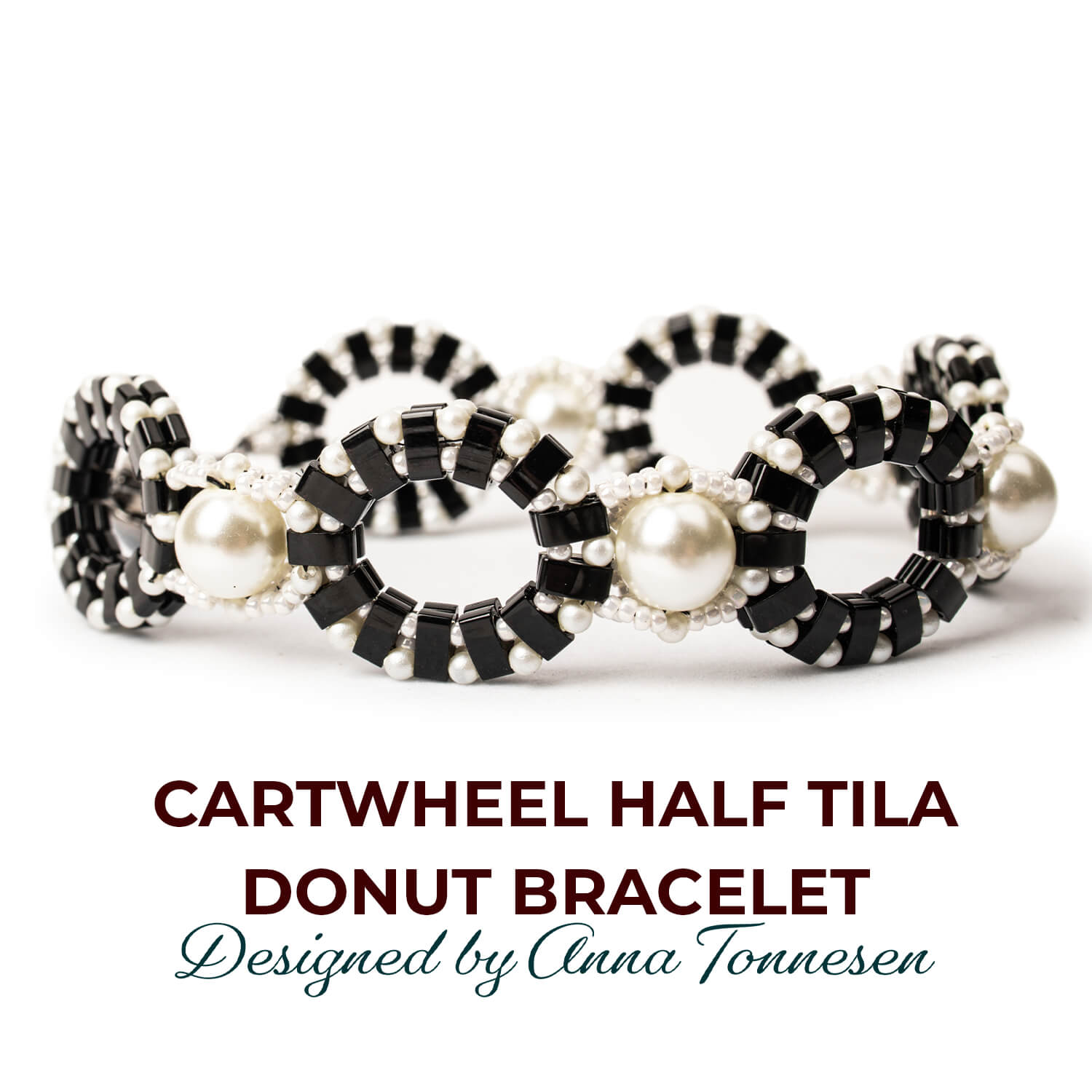 Cartwheel Half Tila Donut Bracelet Tutorial | PotomacBeads