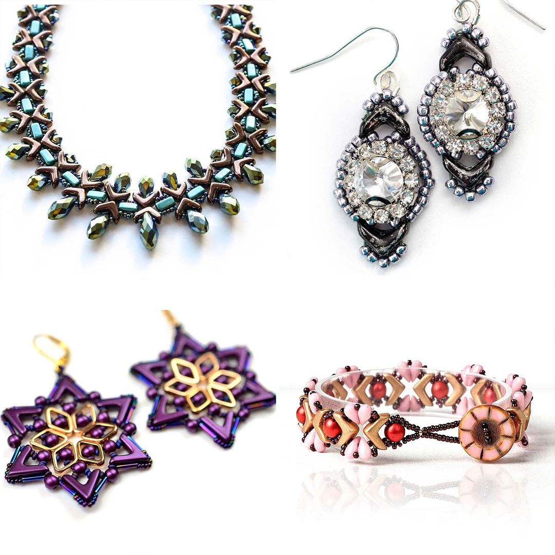 Pattern Collection - EVA/AVA Bead Jewelry-Making Designs #2 | 10 Patterns