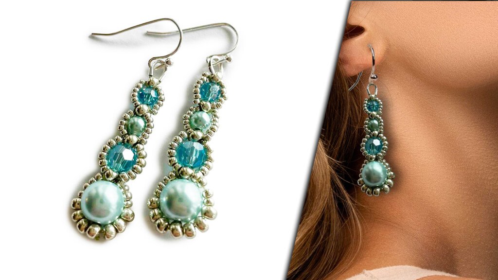 Bezeled Bubble Earrings Tutorial | PotomacBeads