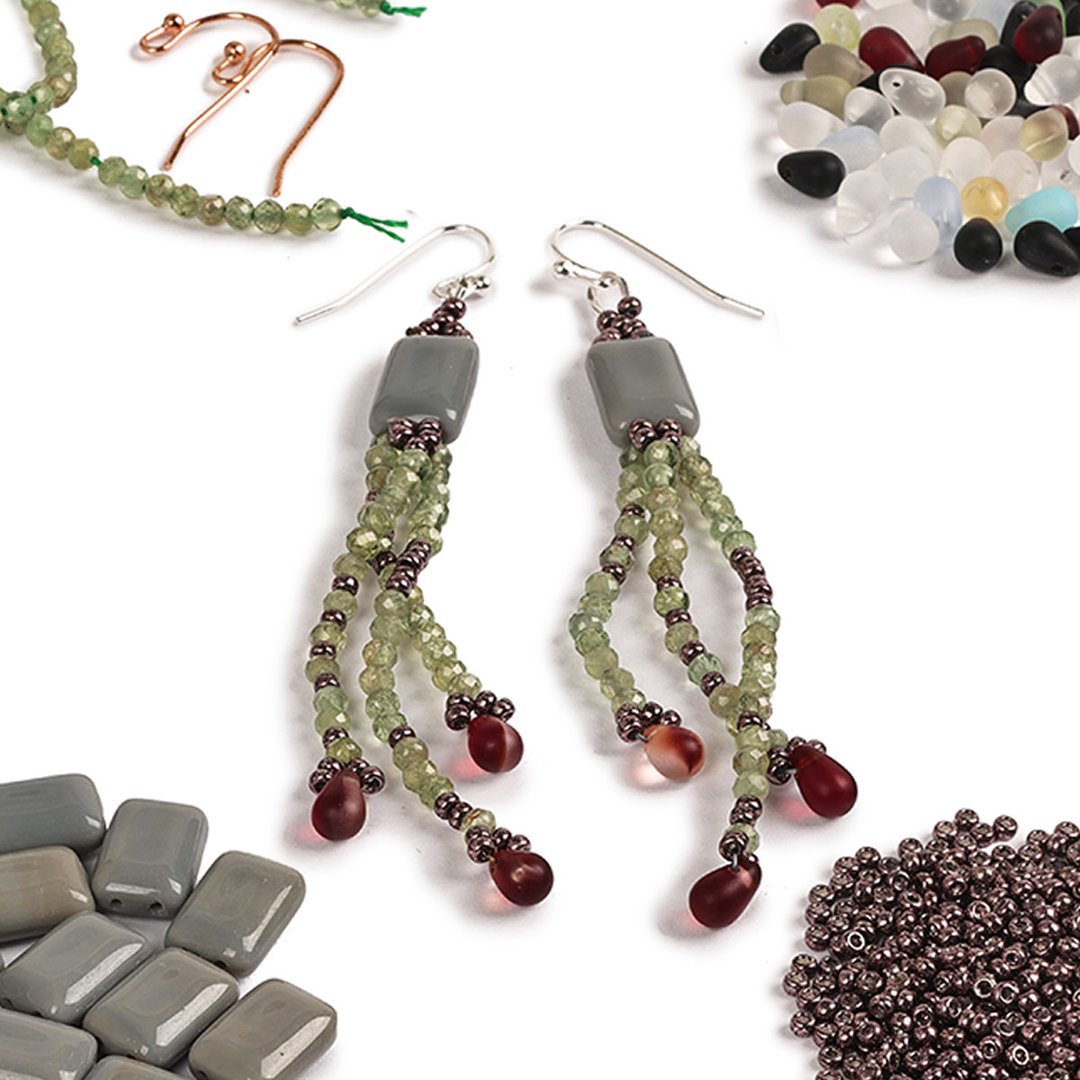 Simple Fringe Earrings Tutorial | PotomacBeads