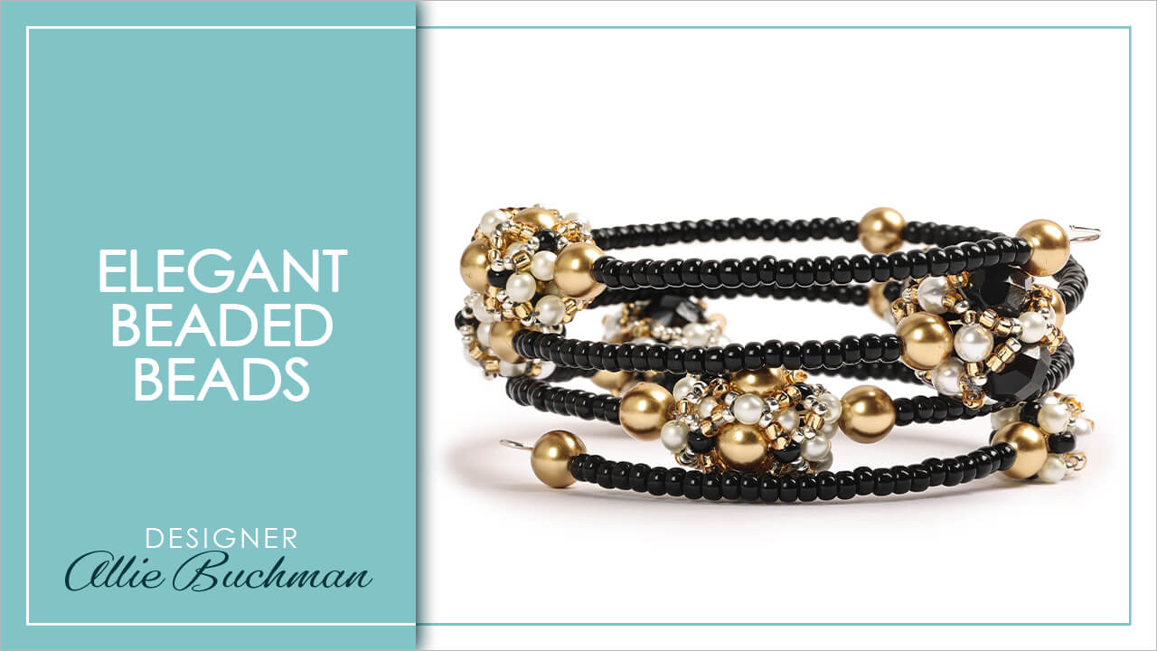 Elegant Beaded Bead Memory Wire Bracelet Tutorial | PotomacBeads