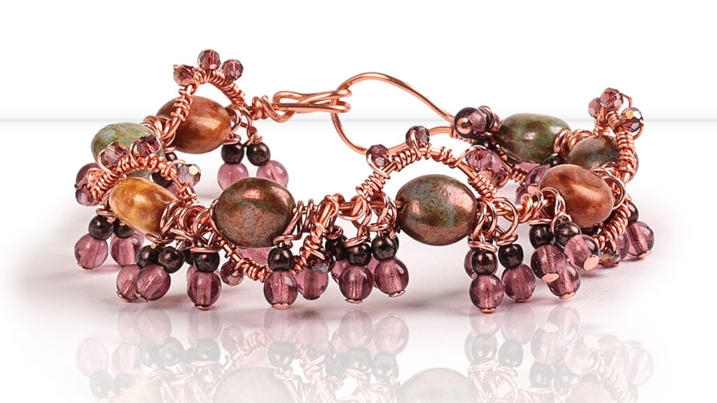 Wire Wrapped Cha Cha Bangle Bracelet Tutorial | PotomacBeads