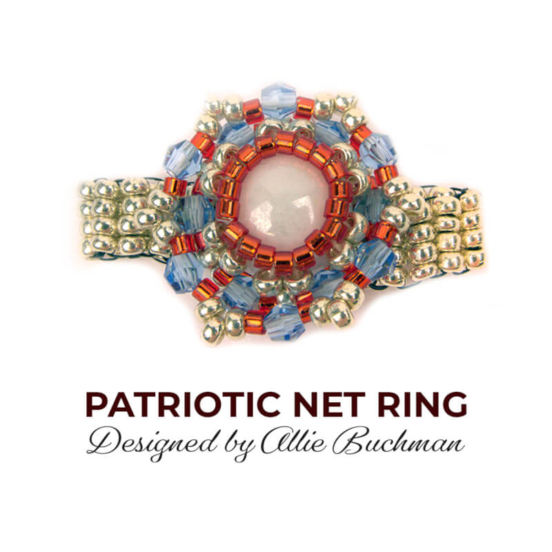 Patriotic Net Ring Tutorial | PotomacBeads
