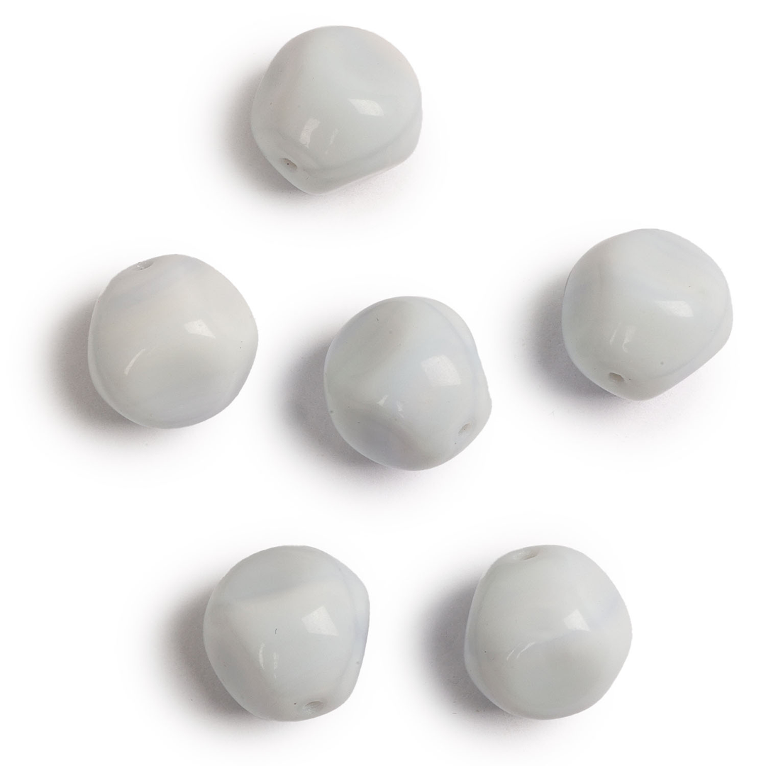 Stunning Czech Glass Dented Rounds - 17mm | Potomac Beads