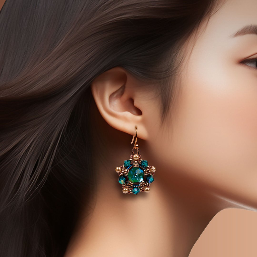 Crystal Quin Bezel Earring Tutorial