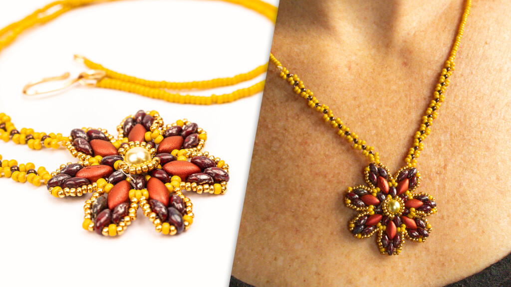 Starflower Necklace Tutorial | PotomacBeads