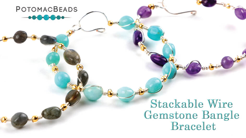 Wire Wrapped Cha Cha Bangle Bracelet Tutorial | PotomacBeads