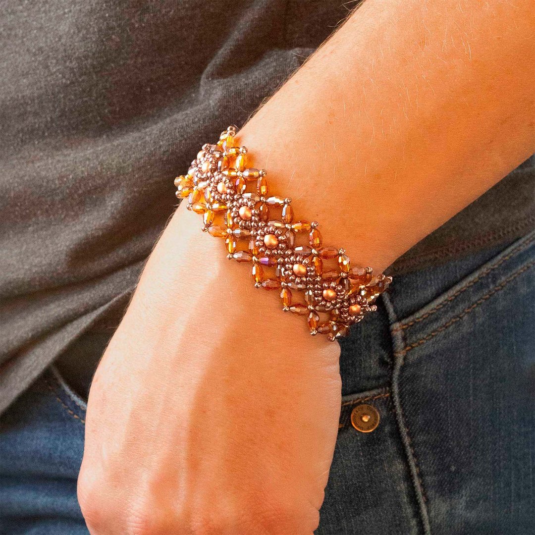 Lattice Bloom RAW Bracelet Tutorial