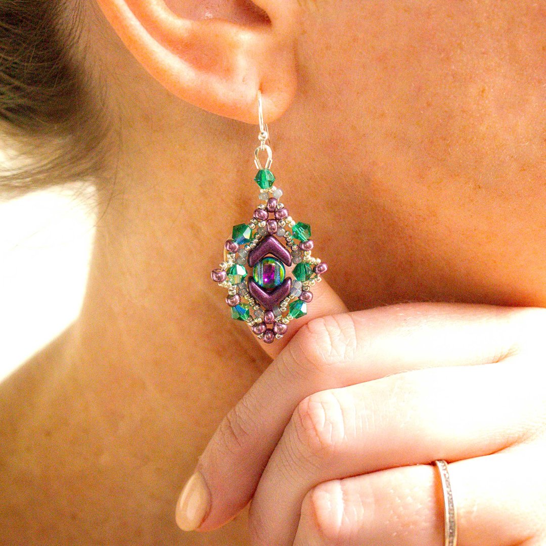 Eva Enlightenment Earrings Tutorial | PotomacBeads