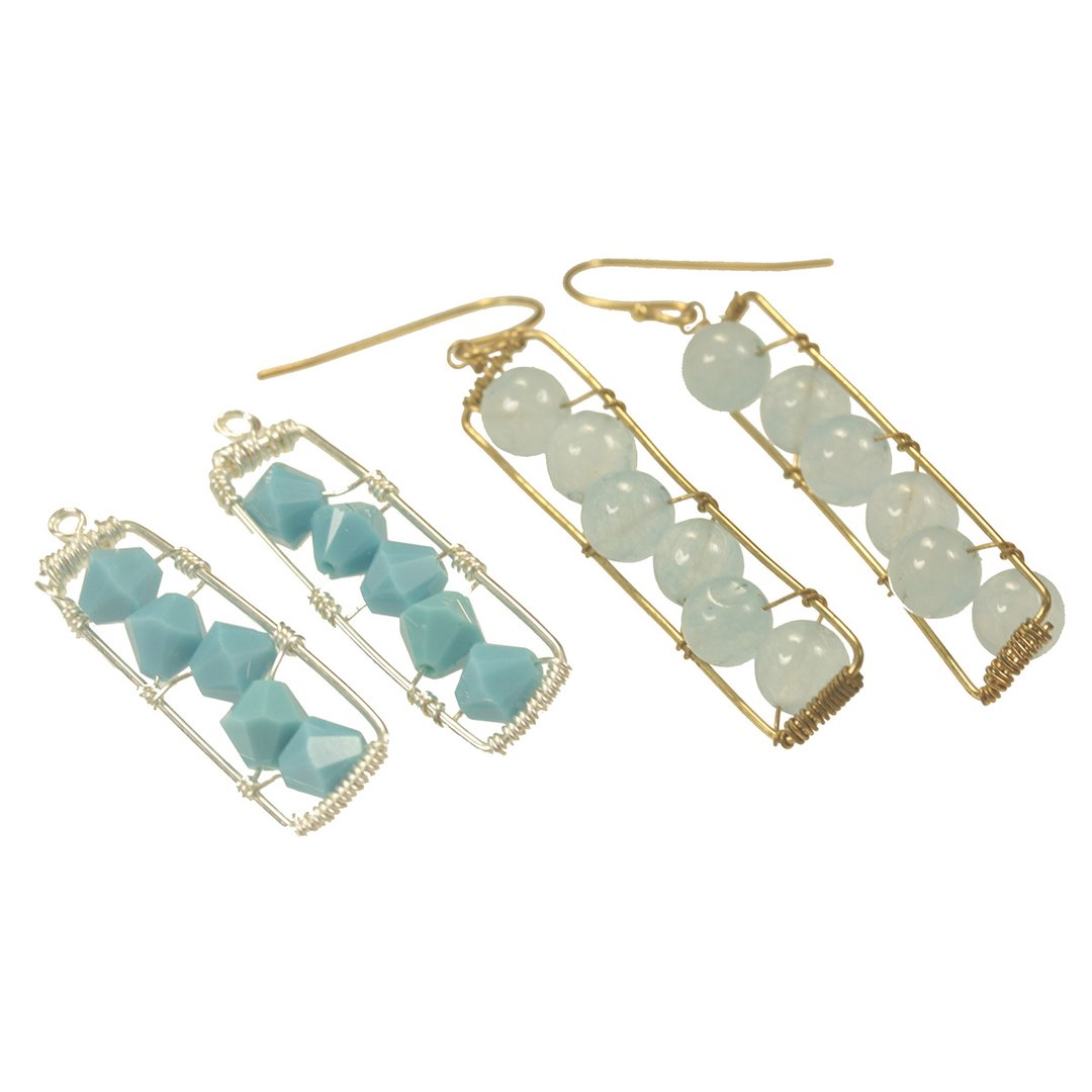 Wire Frame Earrings Tutorial | PotomacBeads