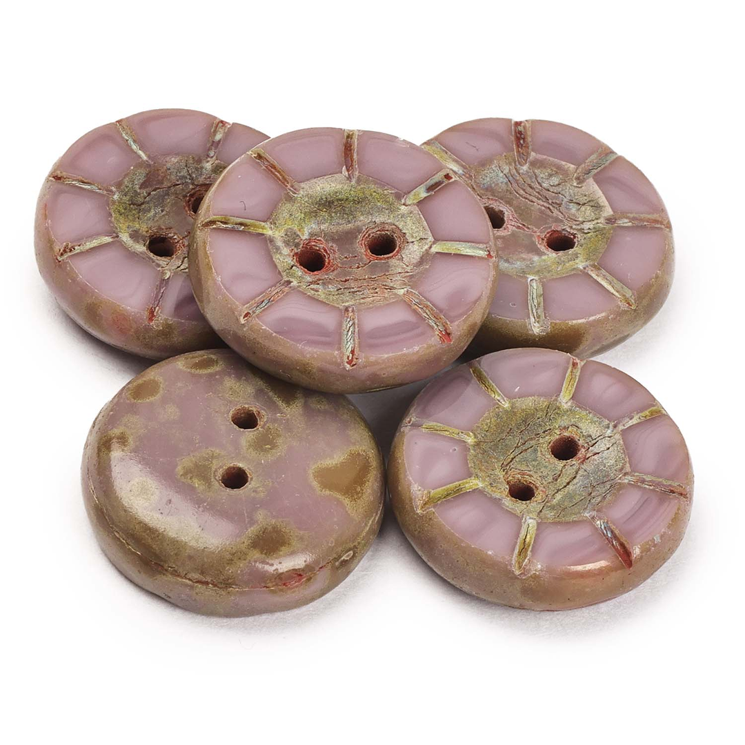 Gorgeous Czech Glass Table Cut Buttons for Crafting