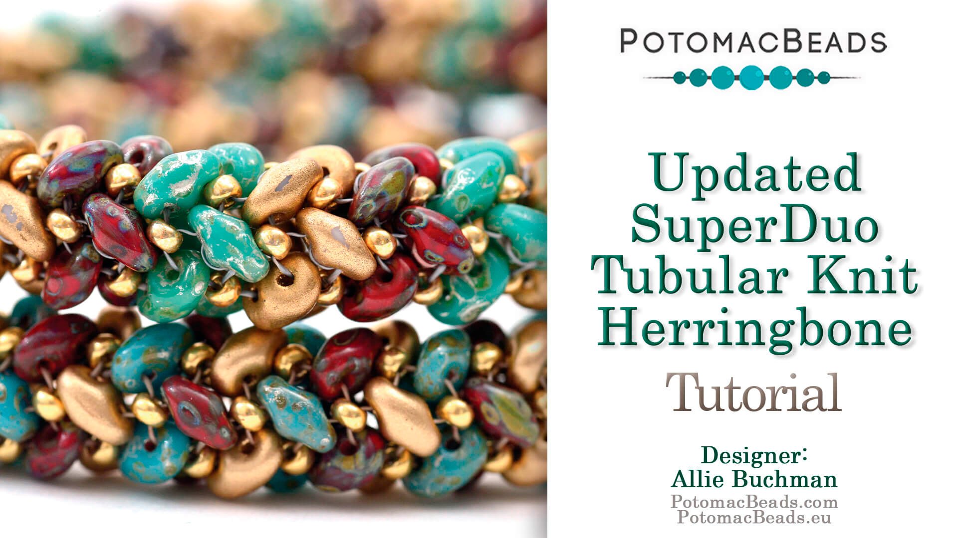 Updated SuperDuo Tubular Knit Herringbone Tutorial | PotomacBeads