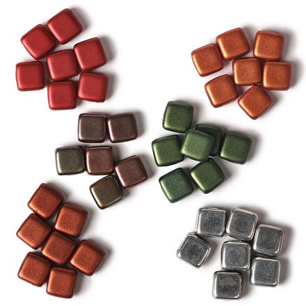 2-Hole Tile Beads | PotomacBeads