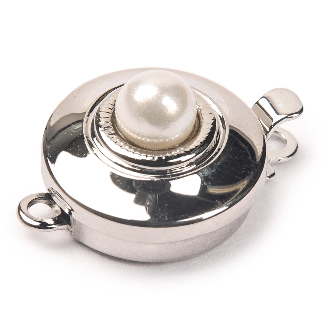 Premium 23k Gold Disc Pearl Clasp for Elegant DIY Jewelry