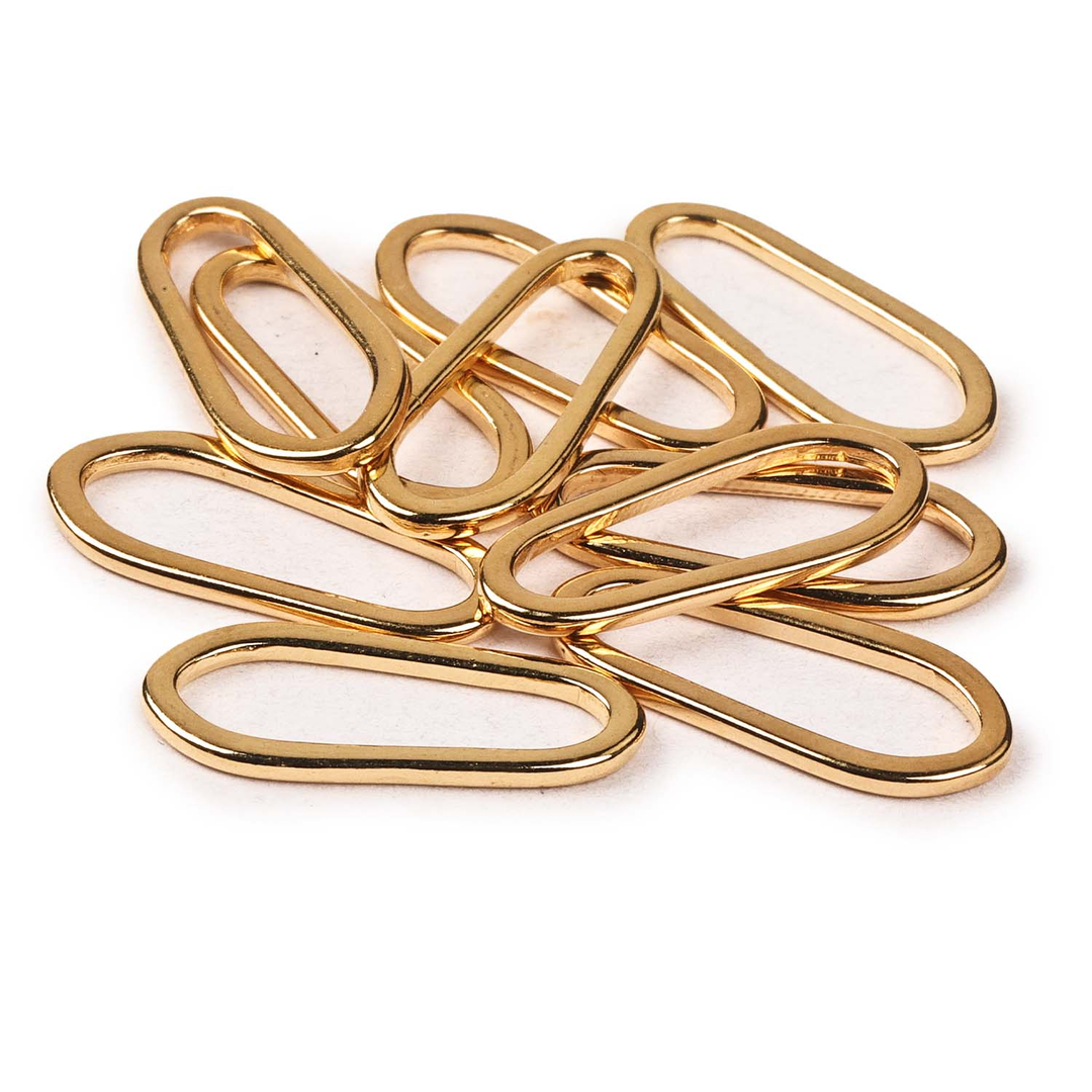 Athenacast Link Connector Organic Oval Form | 18x8mm | Real 24k Gold ...