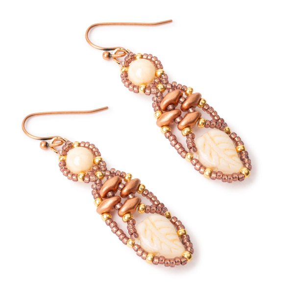 Pointed Leaf Earrings Tutorial | PotomacBeads